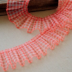 5 Yards Blue Ruffled Trim With Checks, Fill Trim With Checks - Etsy
