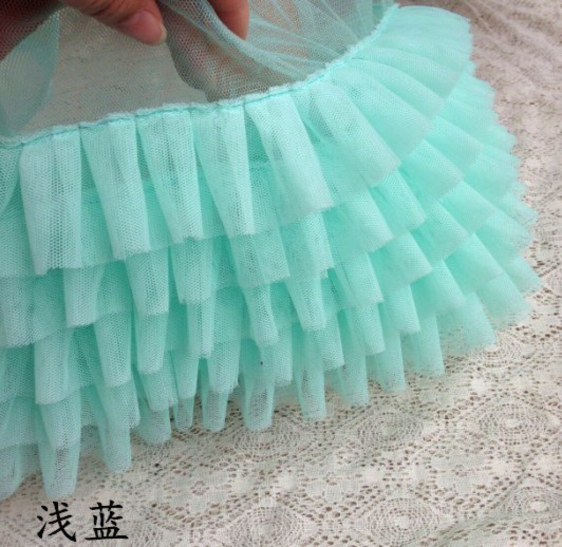 Off White Ruffled Trim Tutu Dress Trim Ruffle Mesh Lace - Etsy