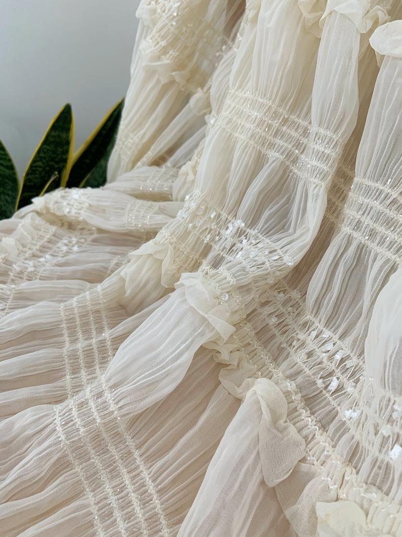 Sparkling Ruffled Chiffon for Dress Couture and Costume Soft - Etsy