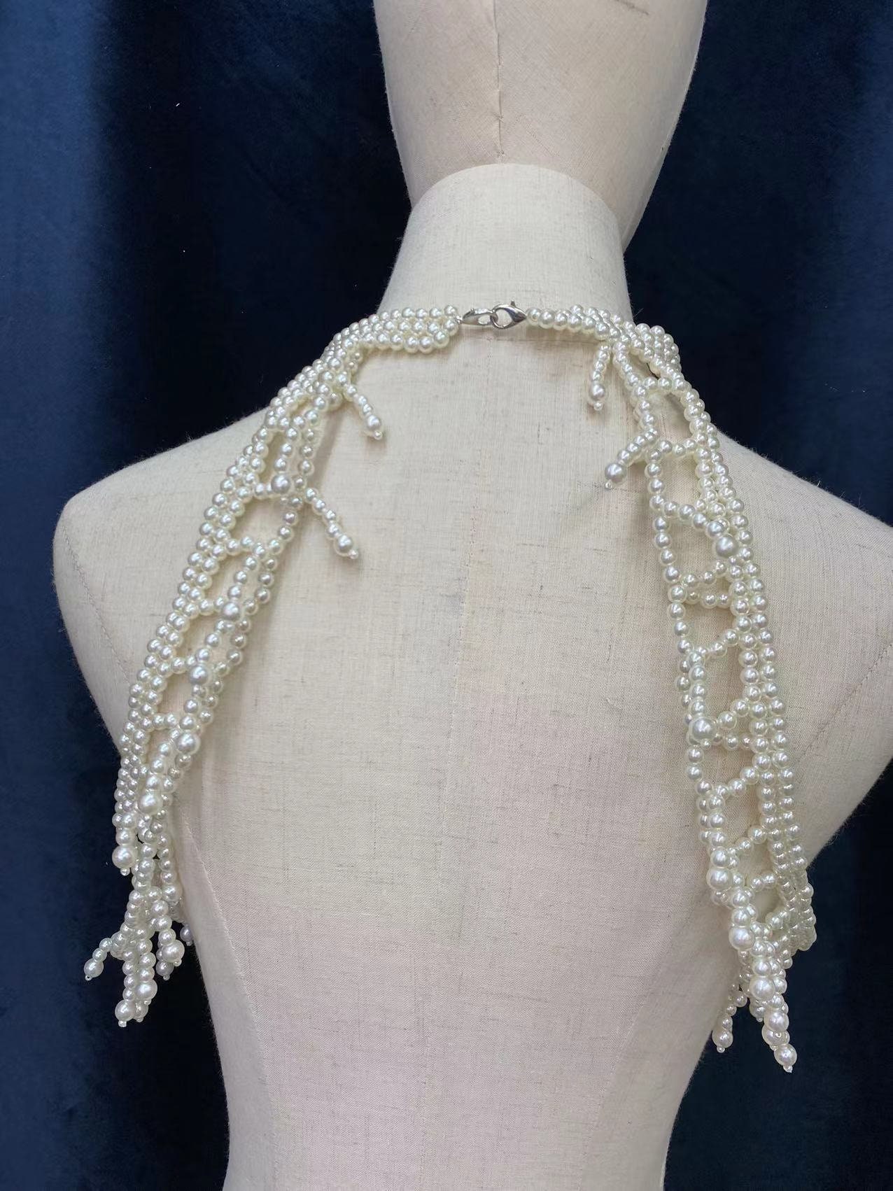 Hand Crated Pearl Beaded Cape Deluxe Pearl Cape | Etsy