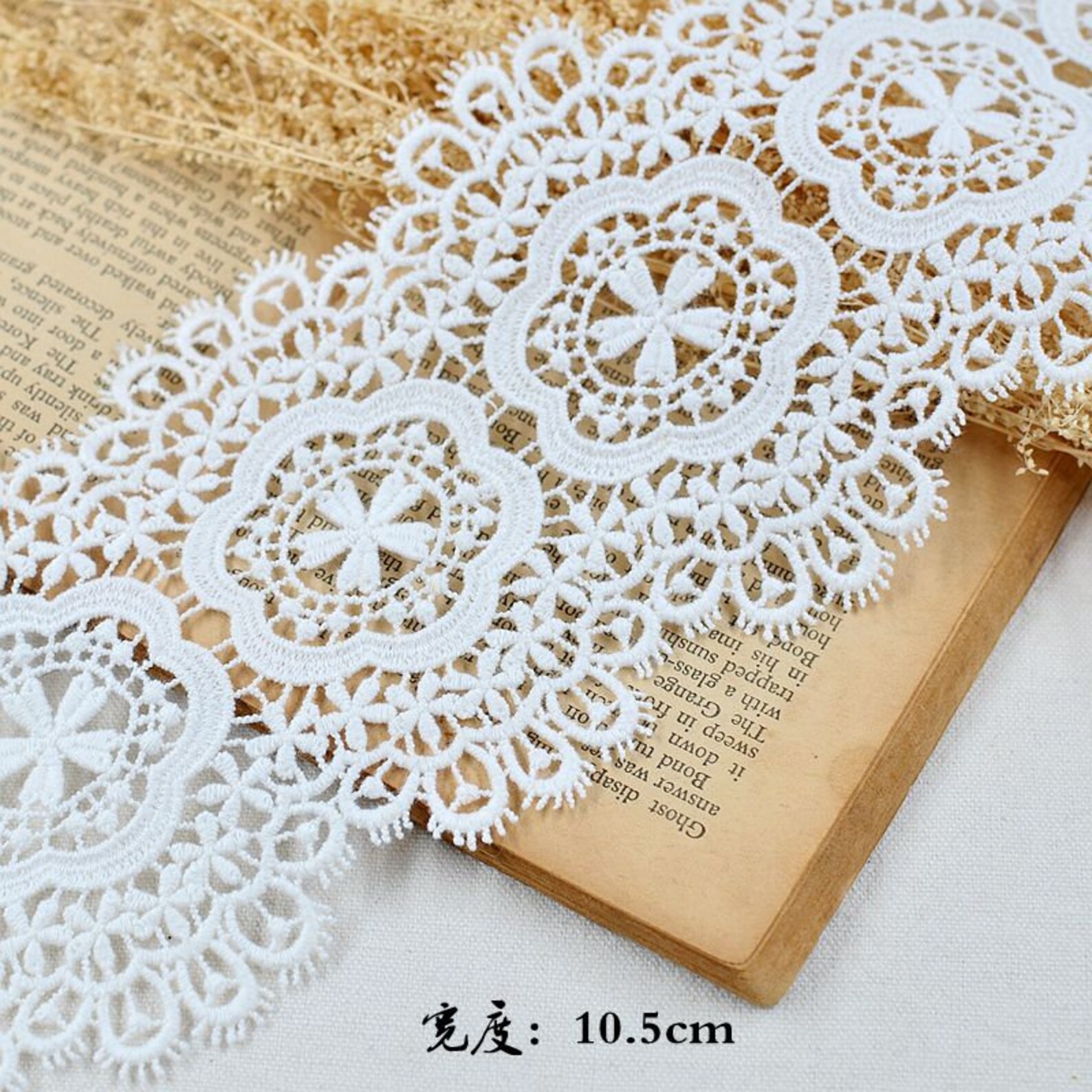 100% Natural Cotton Lace Trim by the Yard - Etsy