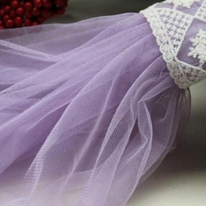 Lavender Tull Fabric, Plain Tulle Fabric, Mesh Fabric, Gauze Fabric ...