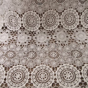 Natural Cotton Lace Fabric, 100% Cotton Lace Fabric, Cotton Guipure ...