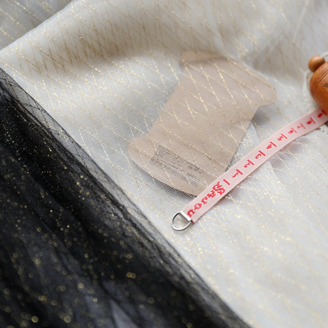 Ivory Cream Tulle Lace Fabric With Gold Diamond Lattice | Etsy