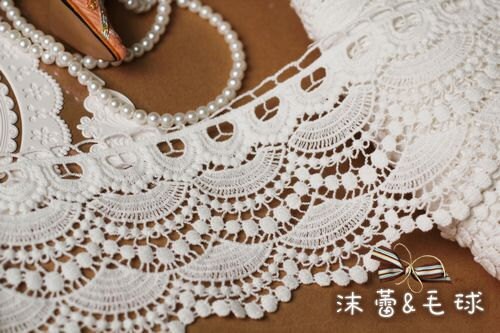 100% Cotton Lace Trim With Scallops Cotton Guipure Lace Trim | Etsy