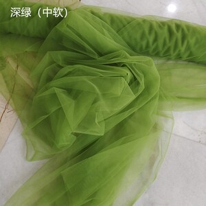 Light Green Plain Tulle Fabric, Tulle Lace Fabric, Mesh Fabric, Gauze ...