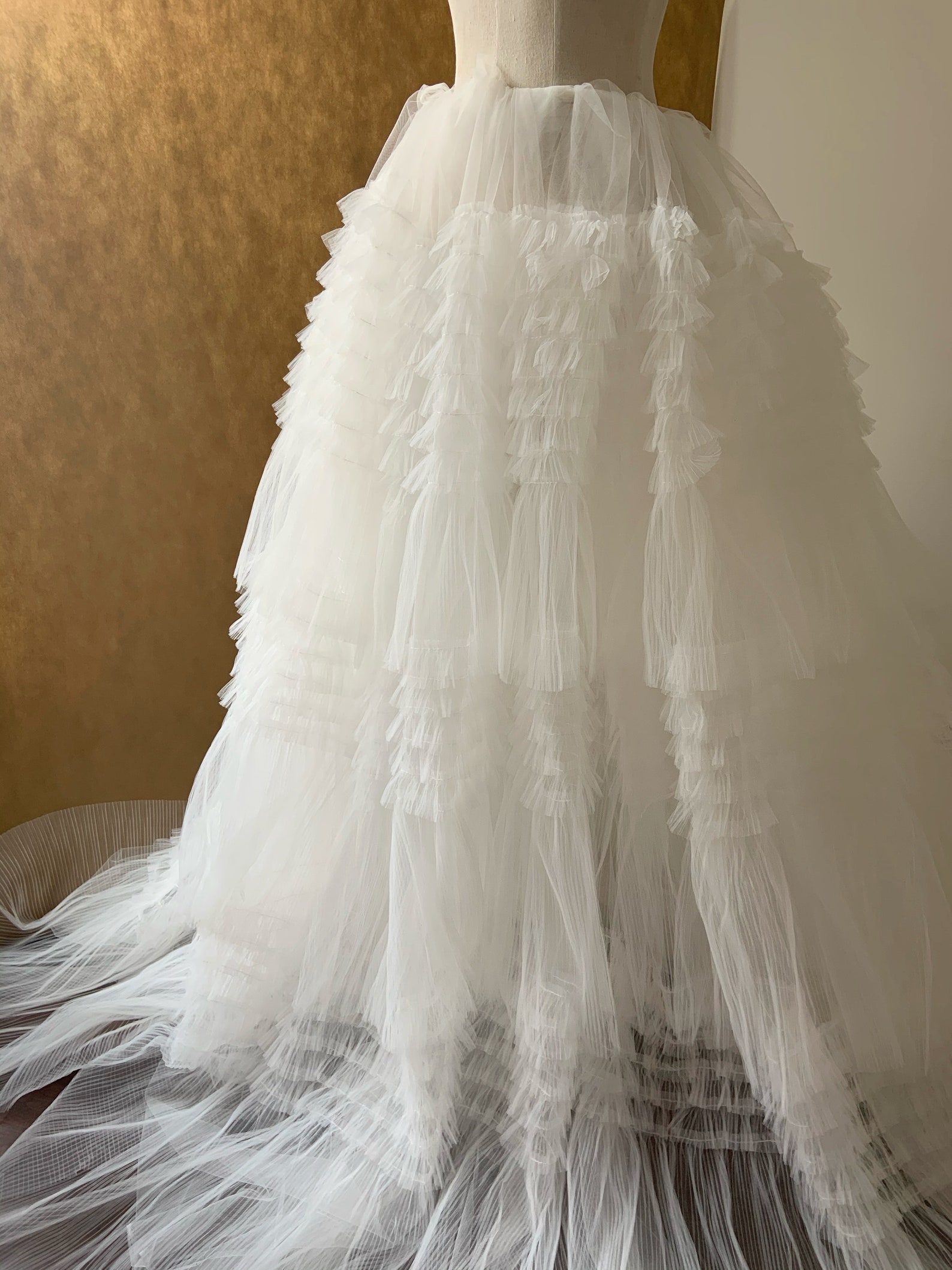 Off White Ruffled Fabric Ruffle Fabric for Cake Dress | Etsy