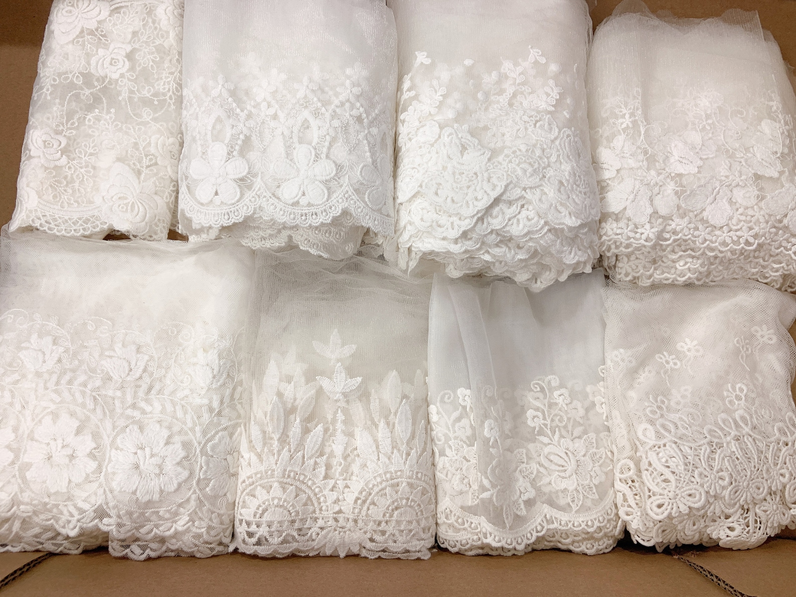 10 Yards Assorted Tulle Embroidered Lace Trims Surprise Grab - Etsy