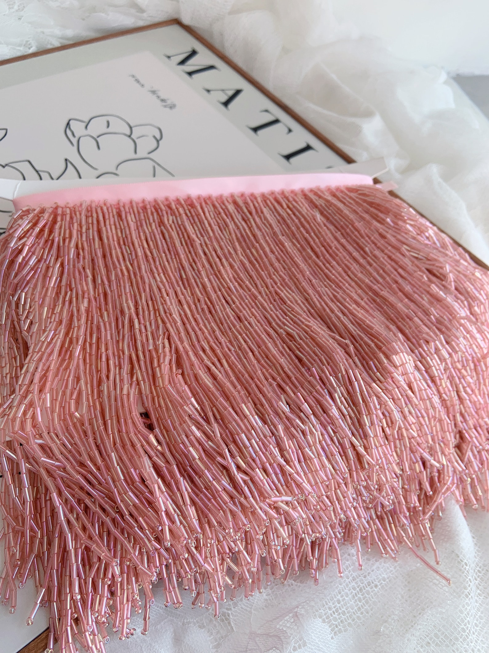 Ivory Bead Fringe Trim for Haute Couture Handmade Bead Fringe | Etsy