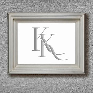 Custom Interlocking KK Wedding Monogram Logo Printable Digital Download ...