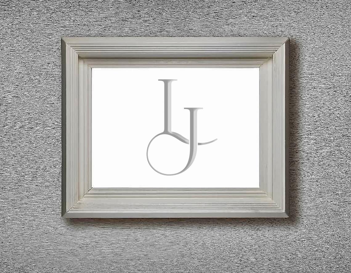Custom LJ JL Interlocking Wedding Monogram Logo Printable Digital ...