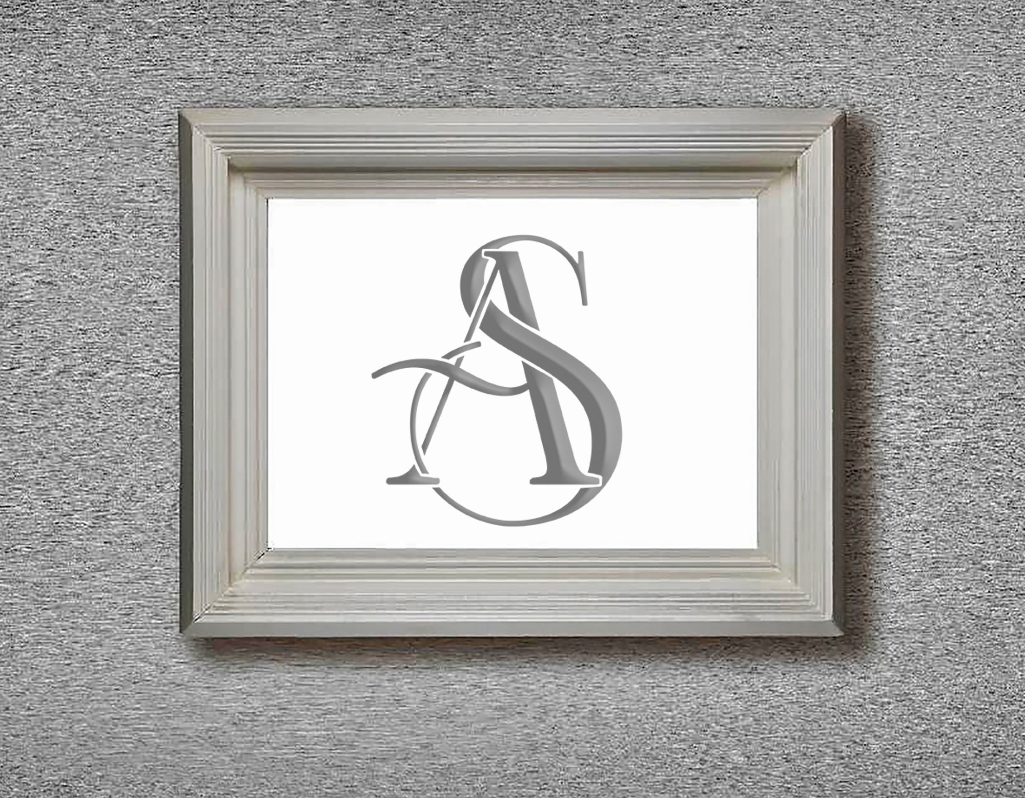 Custom Interlocking AS SA Wedding Monogram Logo Printable Digital ...