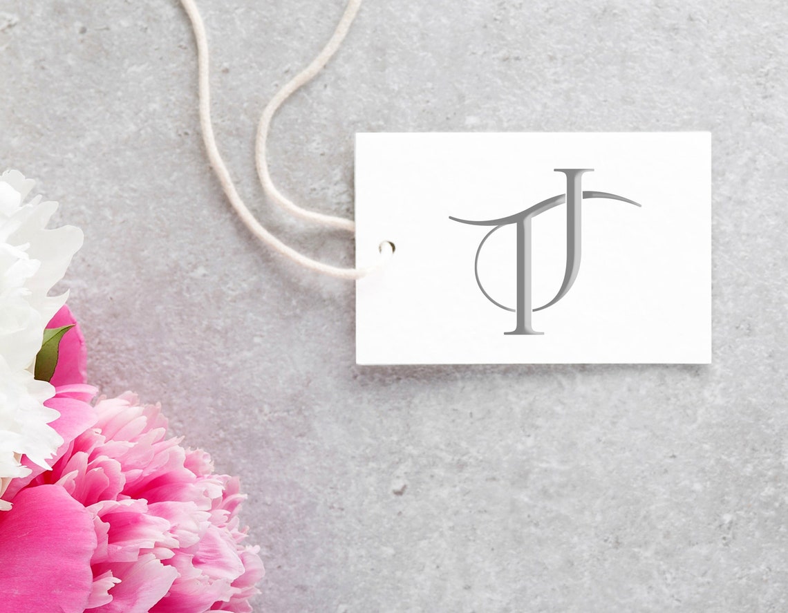 Custom Interlocking JT TJ Wedding Monogram Printable Digital Download ...