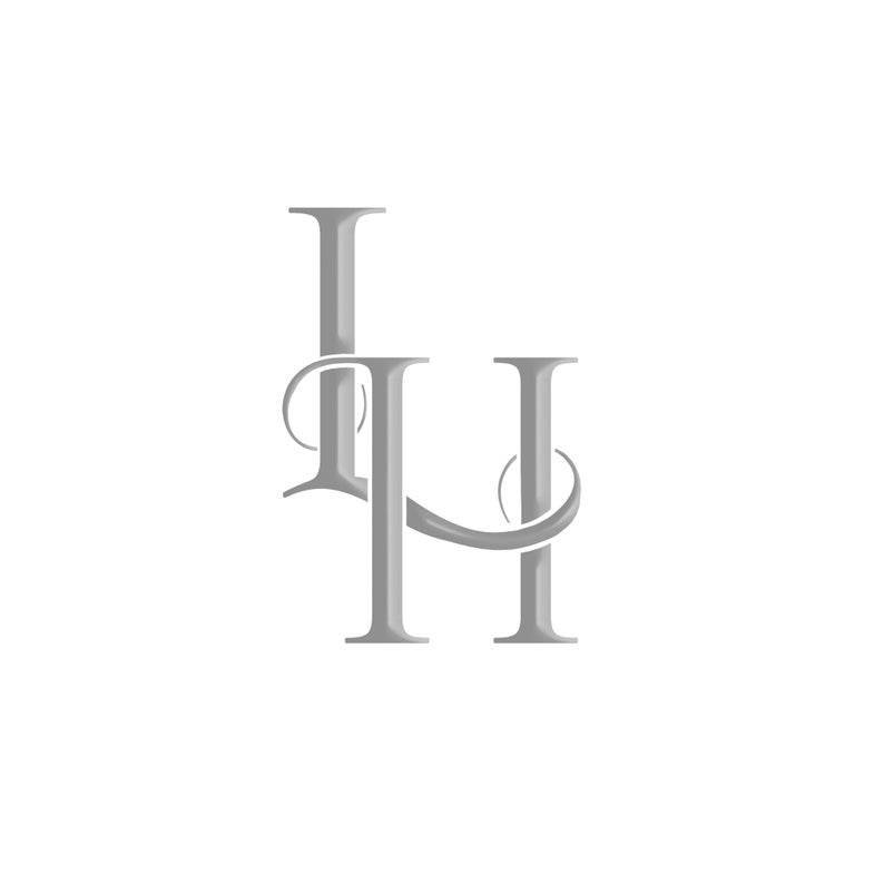 Custom Interlocking LH HL Wedding Monogram Logo Printable Digital ...