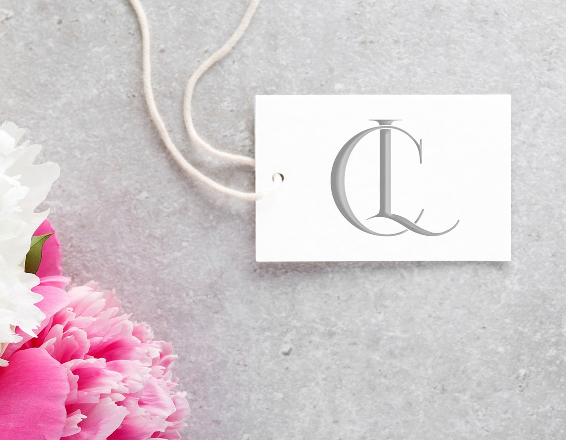 Custom Interlocking CL LC Wedding Monogram Logo Printable Digital ...