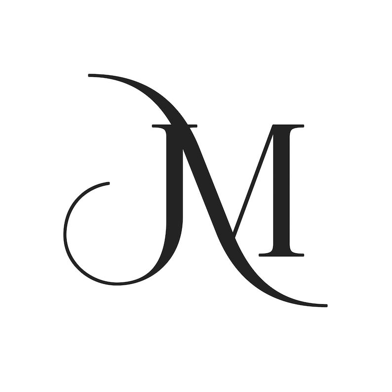 Custom JM MJ Wedding Monogram Logo Printable Digital Download - Etsy