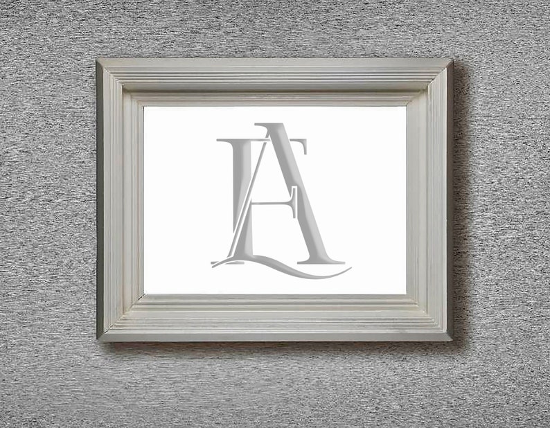 Custom Interlocking AE EA Wedding Monogram Logo Printable Digital ...