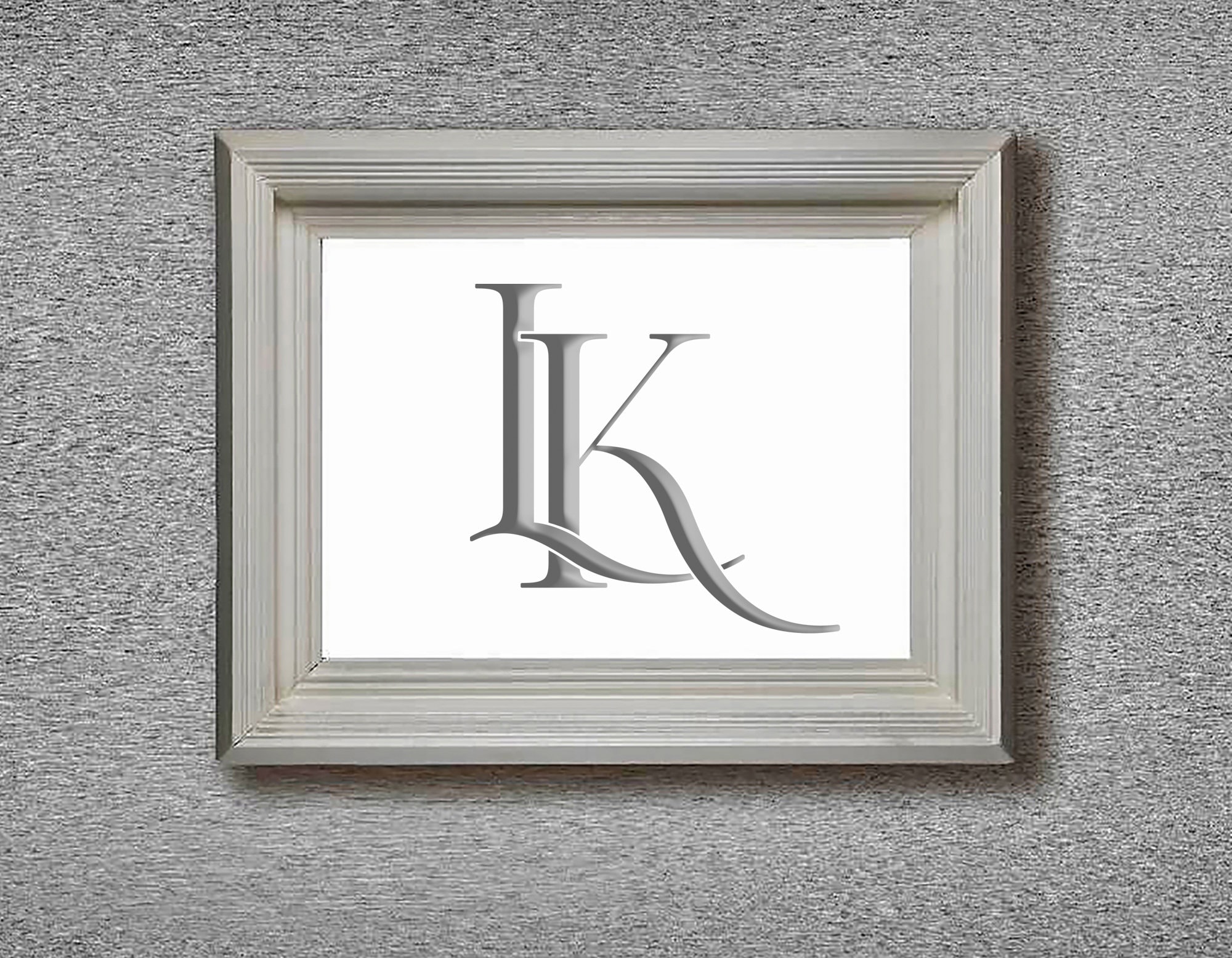 Custom KL LK Interlocking Wedding Monogram Logo Printable Digital ...