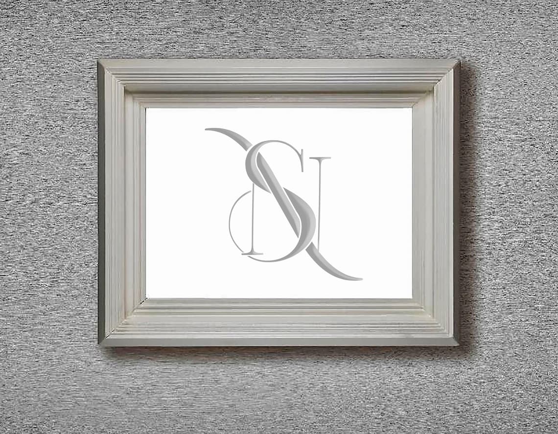 Custom Interlocking NS SN Wedding Monogram Logo Digital Download - Etsy