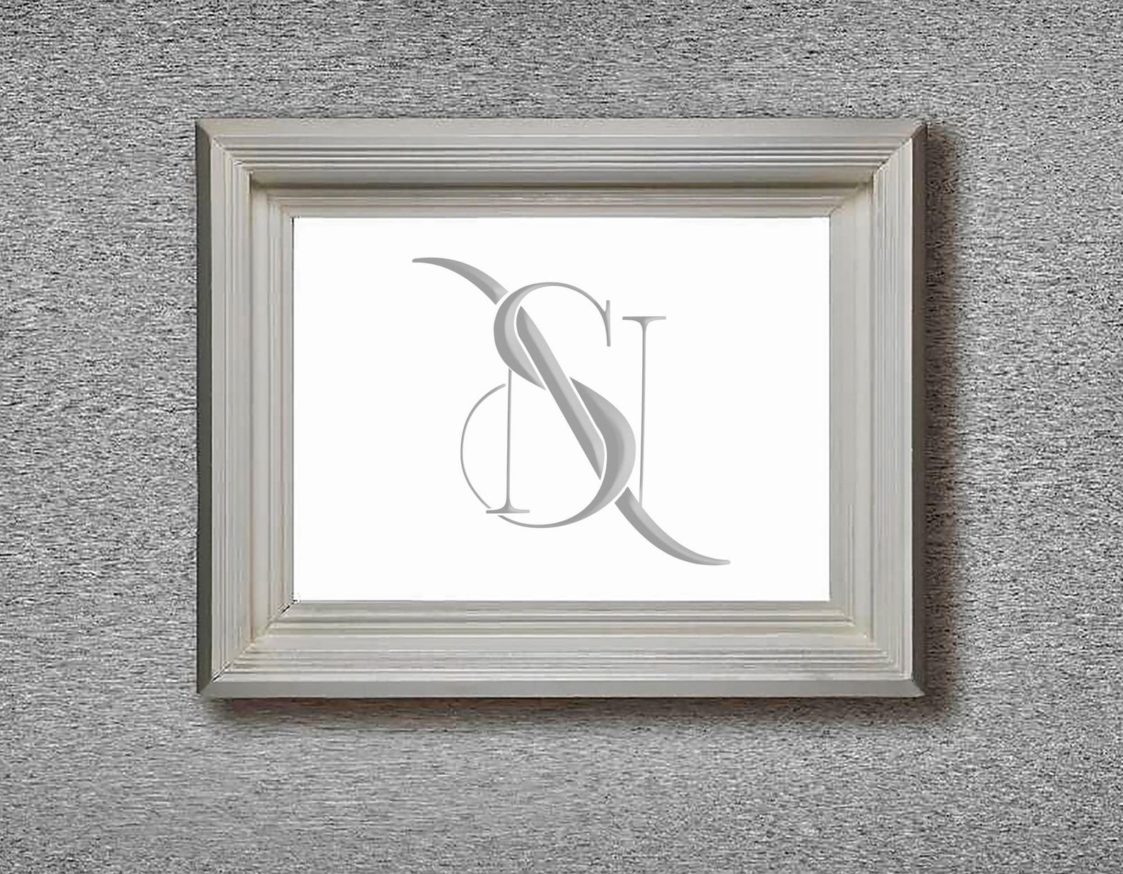 Custom Interlocking NS SN Wedding Monogram Logo Digital Download - Etsy