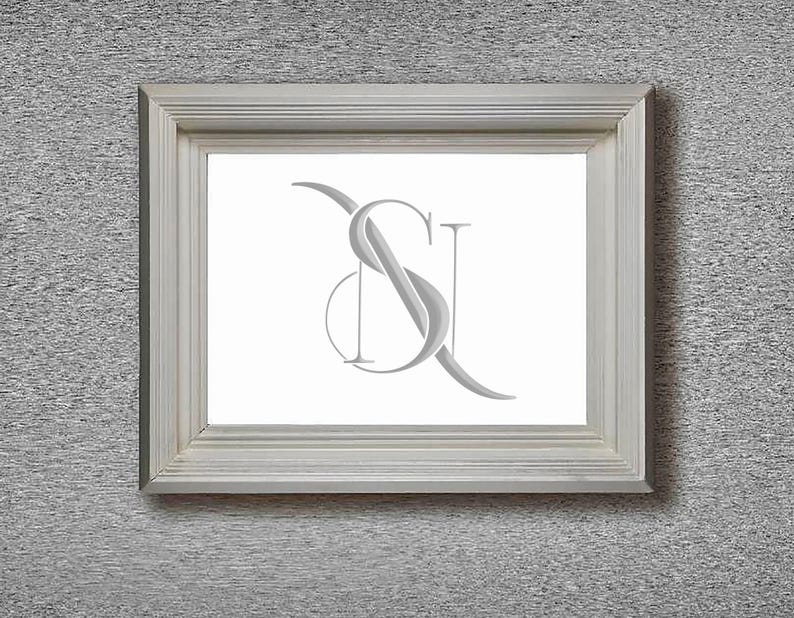 Custom Interlocking NS SN Wedding Monogram Logo Digital Download - Etsy