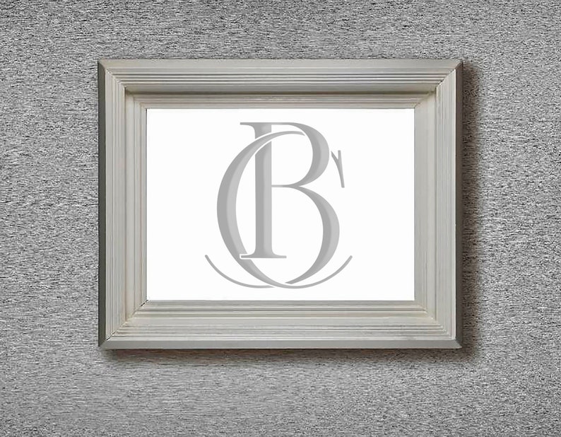 Custom Interlocking CB BC Wedding Monogram Printable Digital Download ...