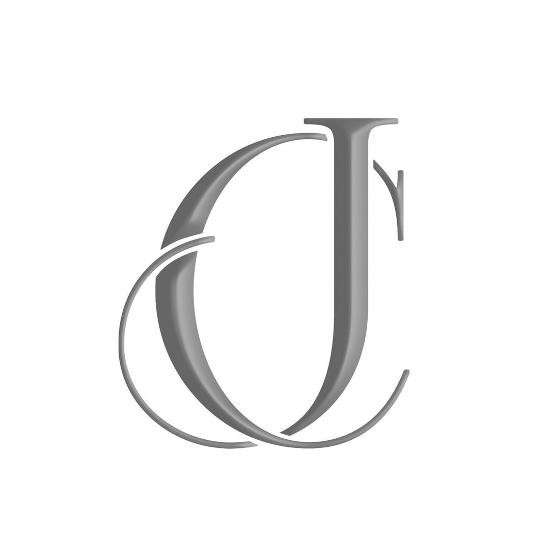 Custom Interlocking CJ JC Wedding Monogram Digital Download - Etsy