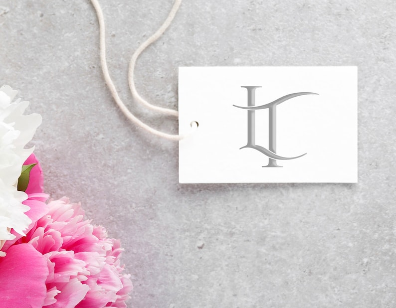 Custom Interlocking LT TL Wedding Monogram Logo Printable Digital ...