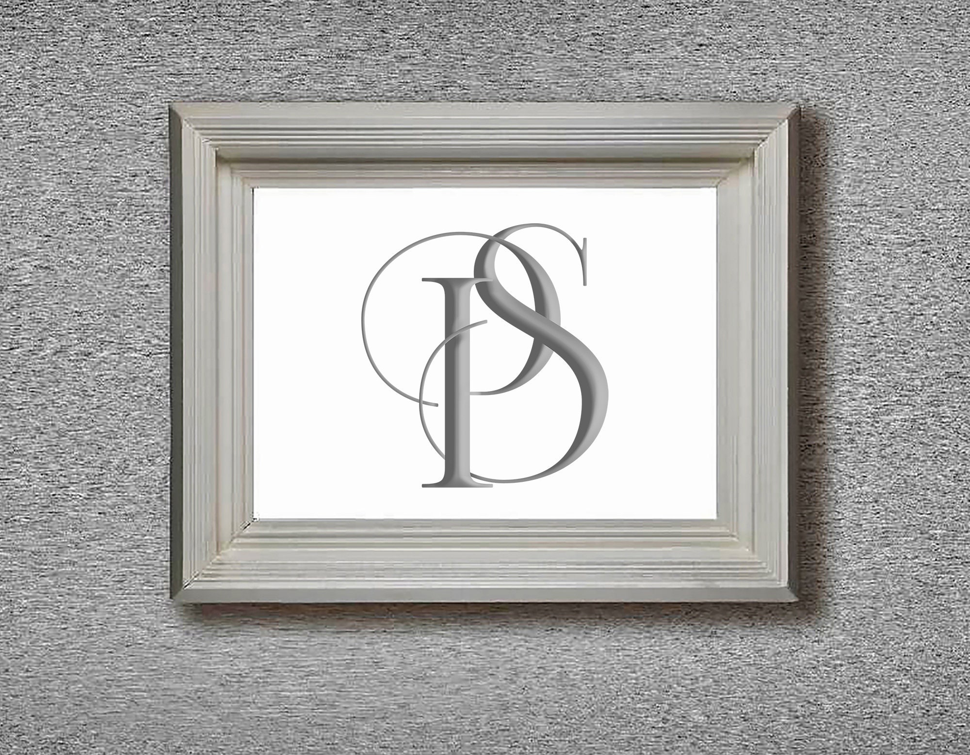 Custom PS SP Interlocking Wedding Monogram Logo Printable Digital ...
