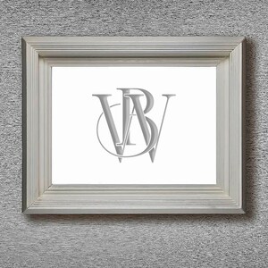 Custom Interlocking BW WB Wedding Monogram Digital Download - Etsy