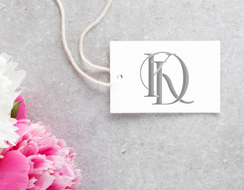 Custom Interlocking DK KD Wedding Monogram Logo Printable Digital ...