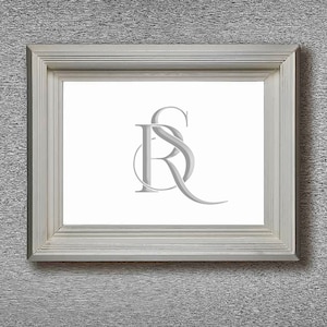 Custom Interlocking RS SR Wedding Monogram Digital Download - Etsy
