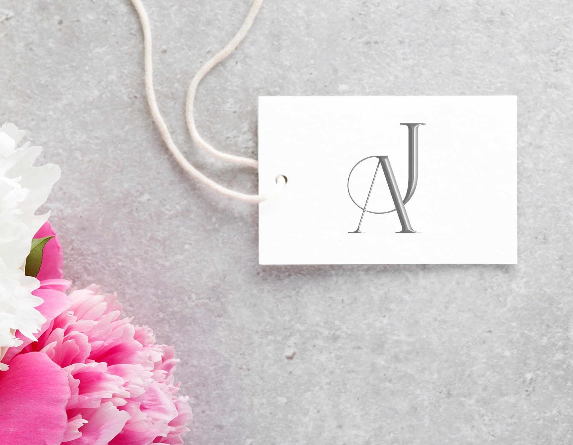 Custom Interlocking AJ JA Wedding Monogram Logo Printable Digital ...