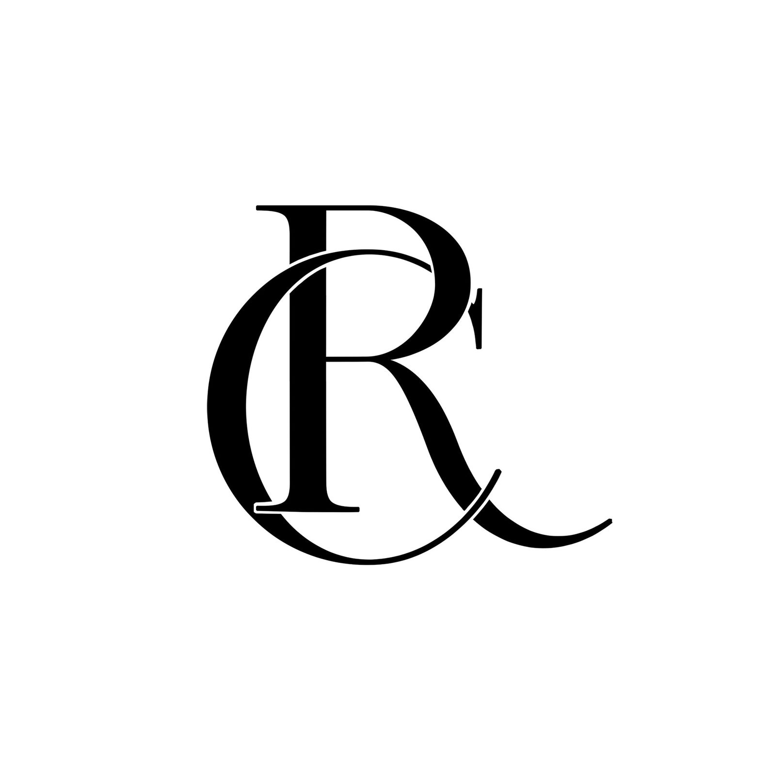 Custom Interlocking CR RC Wedding Monogram Logo Digital Download - Etsy