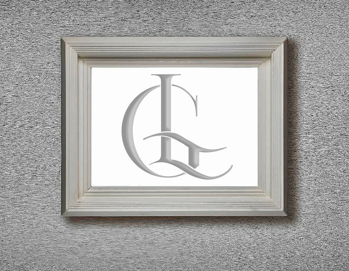 Custom Interlocking GL LG Wedding Monogram Logo Printable Digital ...
