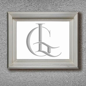Custom Interlocking GL LG Wedding Monogram Logo Printable Digital ...