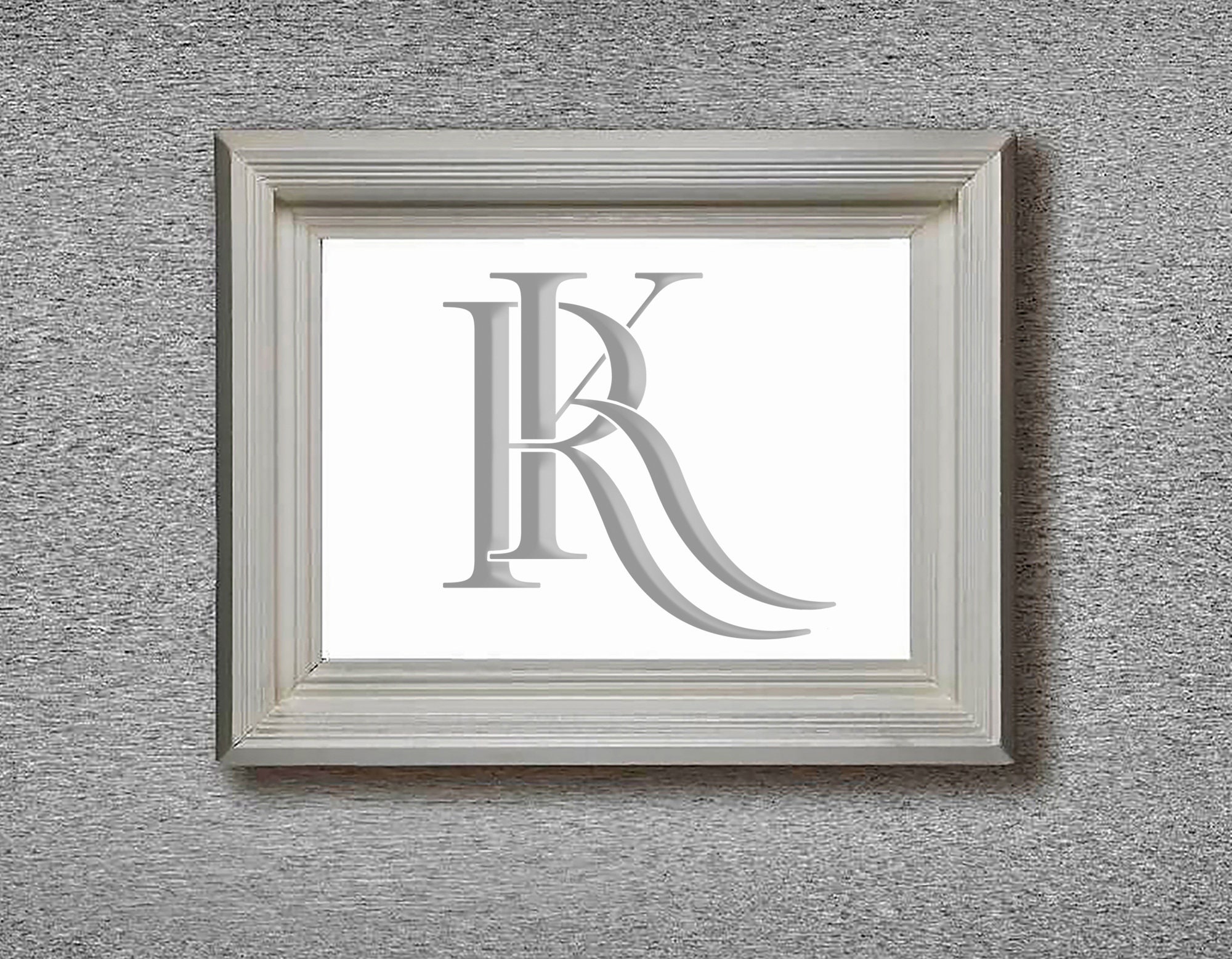 Custom Interlocking RK KR Wedding Monogram Logo Printable Digital ...