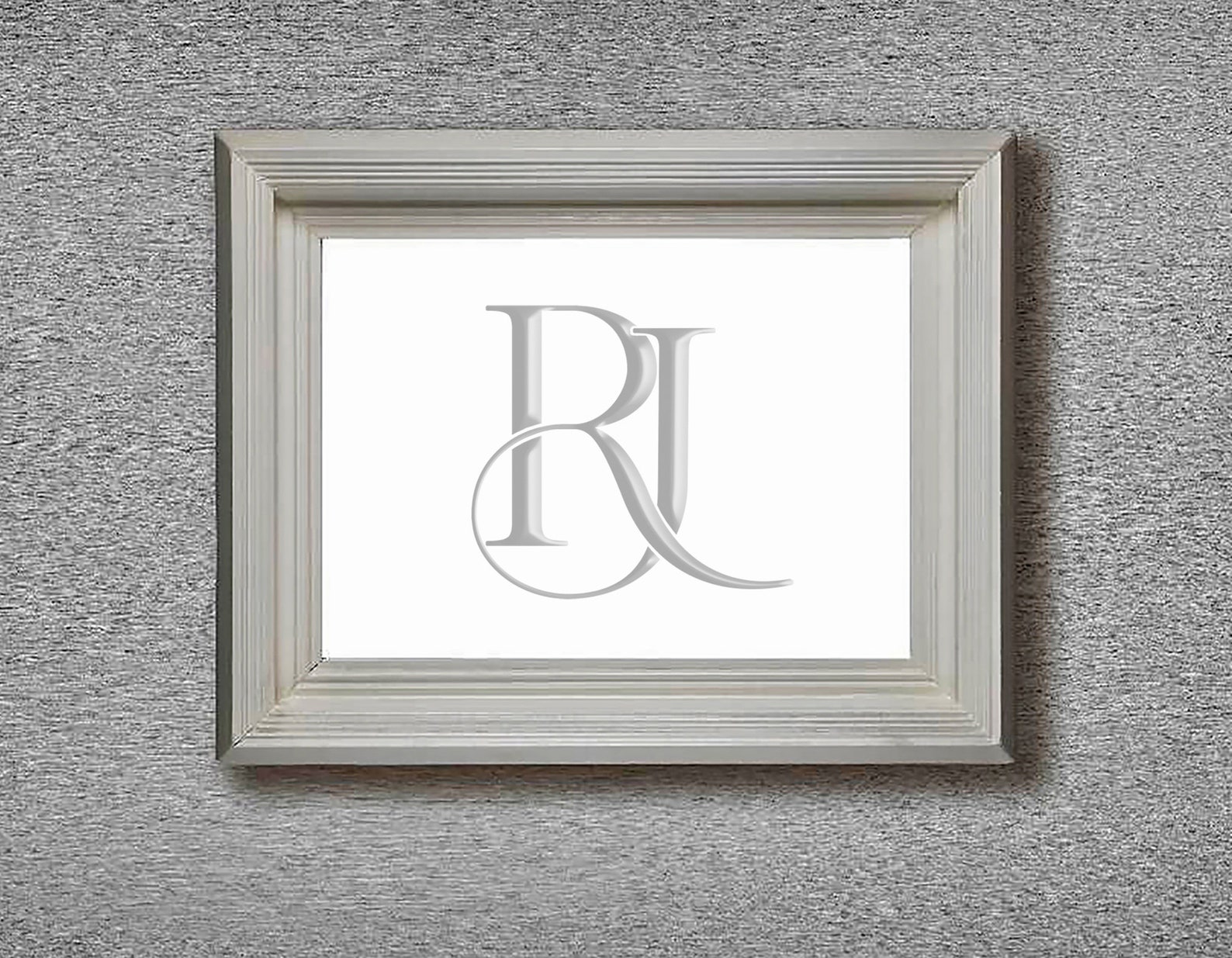 Custom Interlocking JR RJ Wedding Monogram Printable Digital Download ...