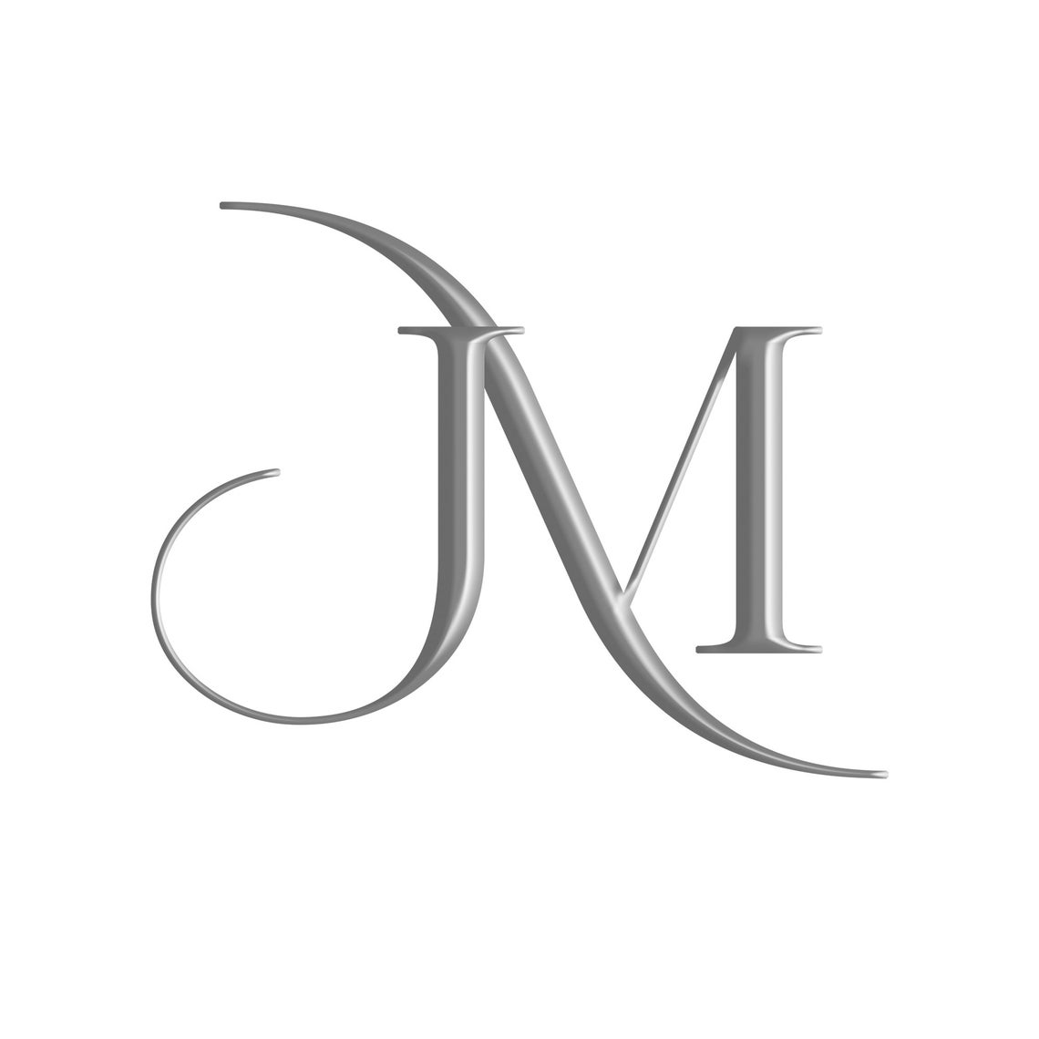 Custom JM MJ Wedding Monogram Logo Printable Digital Download - Etsy