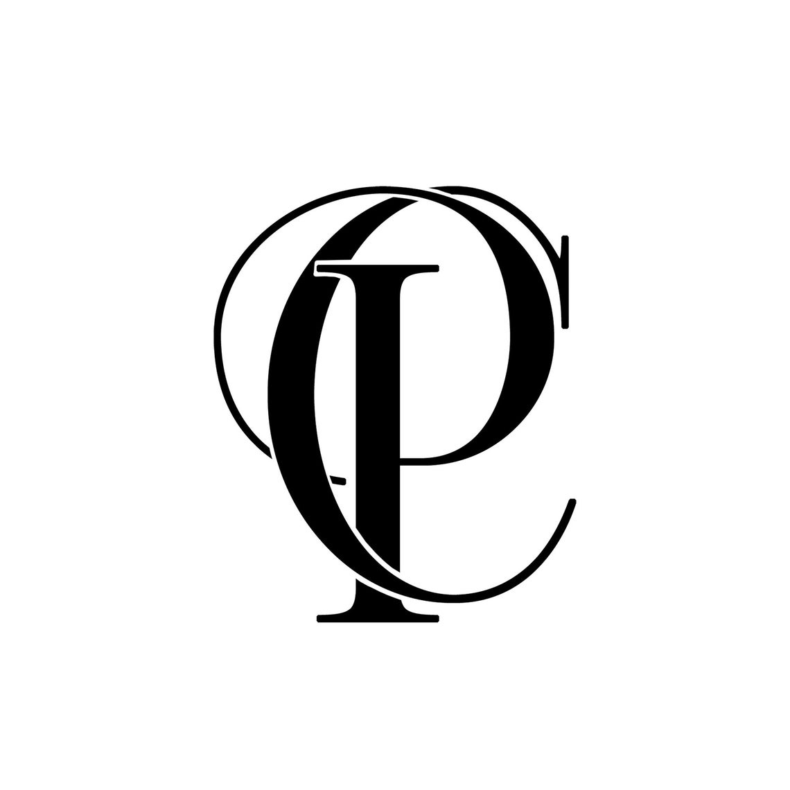 Custom Interlocking CP PC Wedding Monogram Printable Digital Download ...