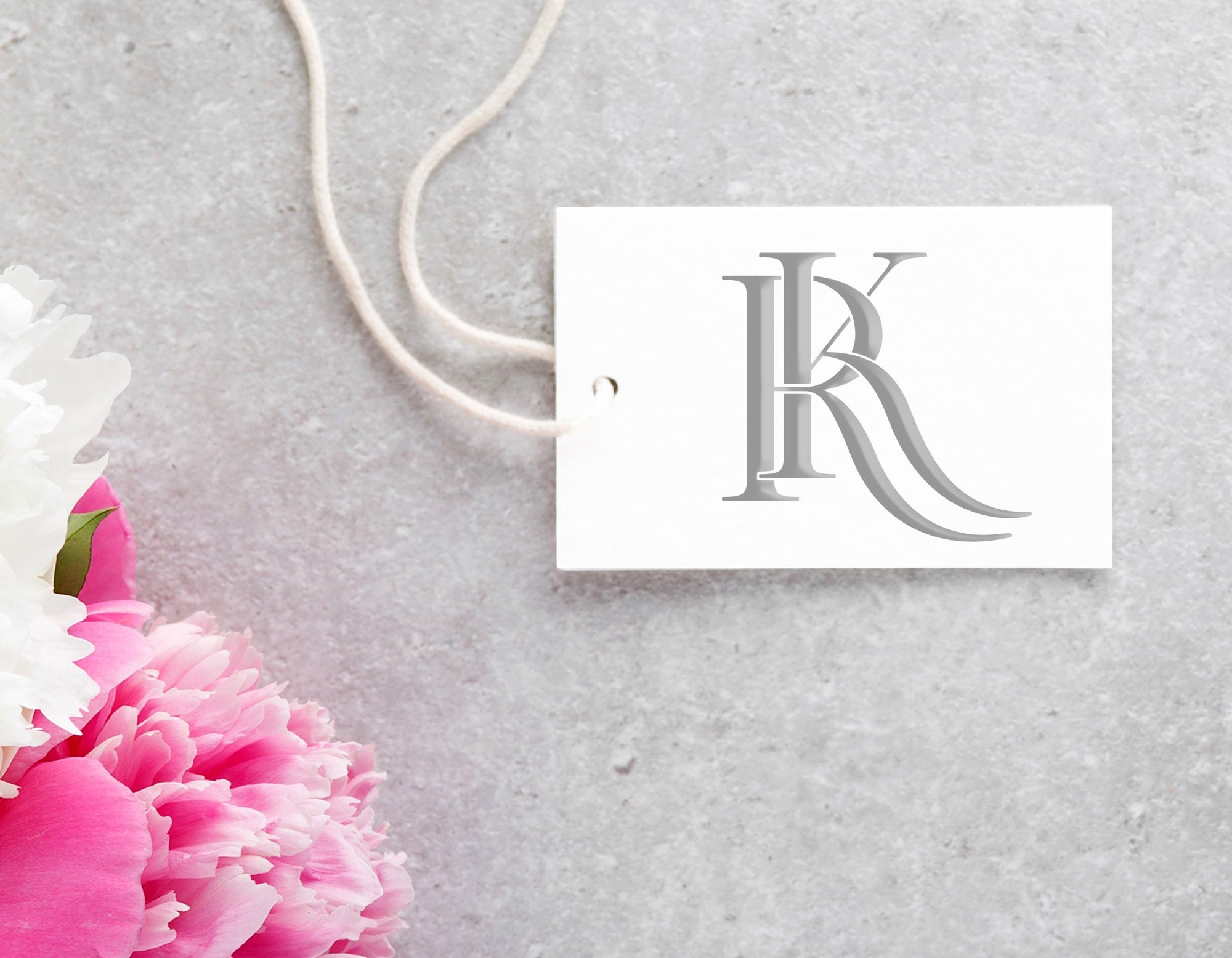 Custom Interlocking RK KR Wedding Monogram Logo Printable Digital ...