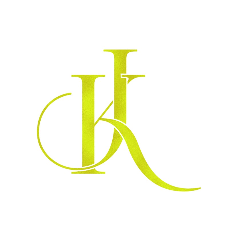 Custom for Kjadijah JK KJ GOLD Monogram - Etsy