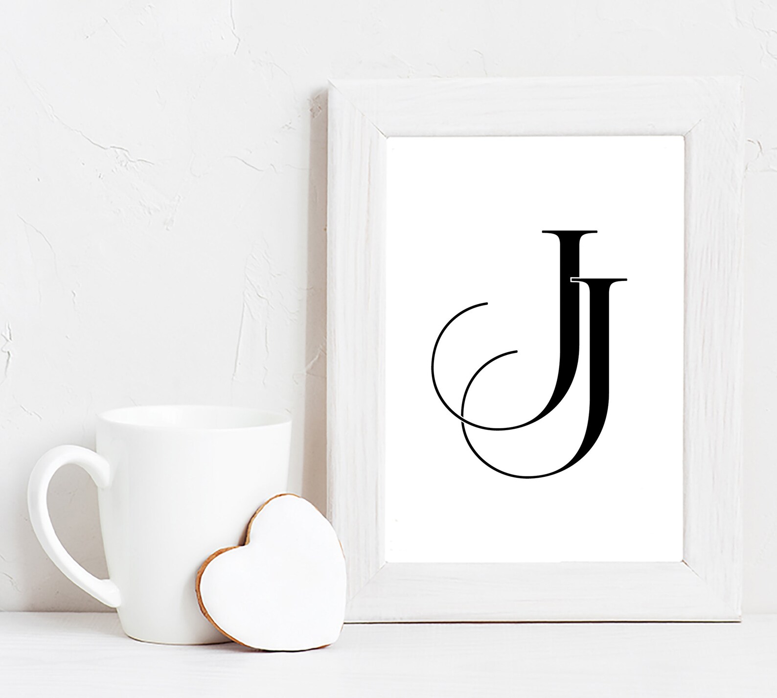 Custom Interlocking JJ Wedding Monogram Logo Printable Digital Download ...