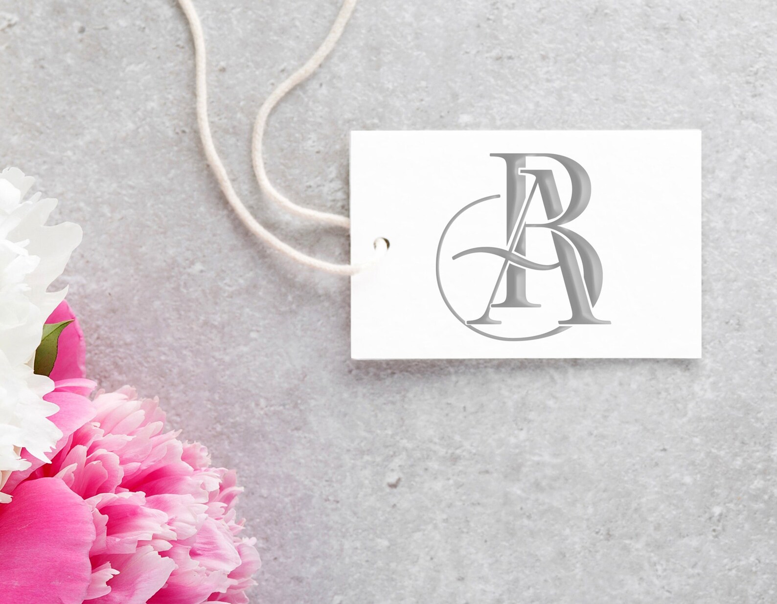 Custom Interlocking AB BA Wedding Monogram Logo Printable Digital ...