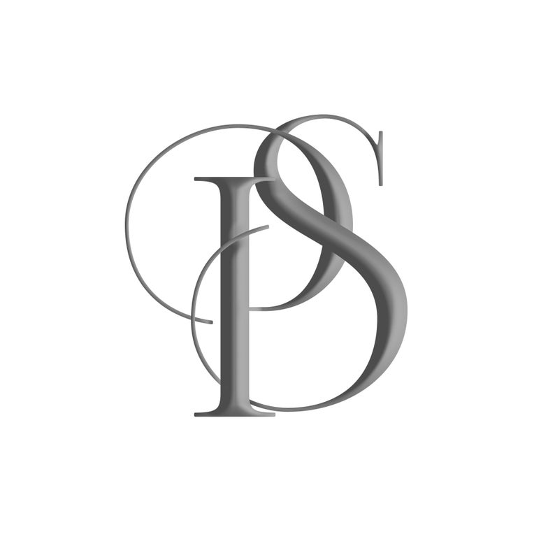 Custom PS SP Interlocking Wedding Monogram Logo Printable Digital ...