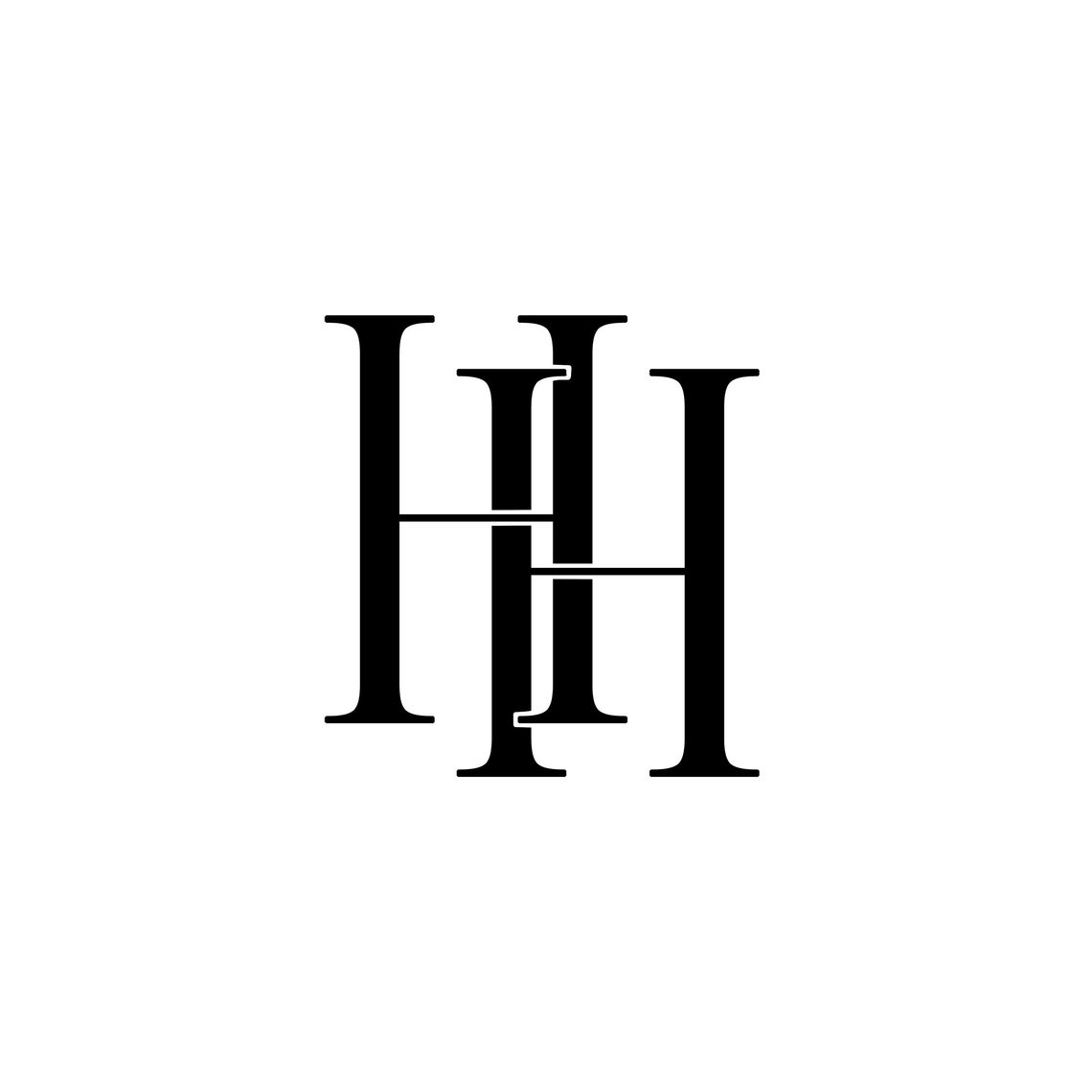 Custom HH Interlocking Wedding Monogram Logo Printable Digital Download ...