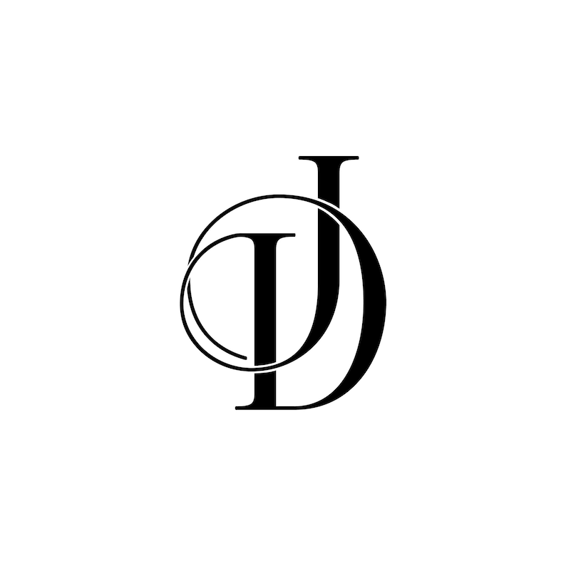 Custom Interlocking DJ JD Wedding Monogram Printable Digital Download ...