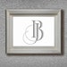 Custom Interlocking BJ JB Wedding Monogram Printable Digital Download ...