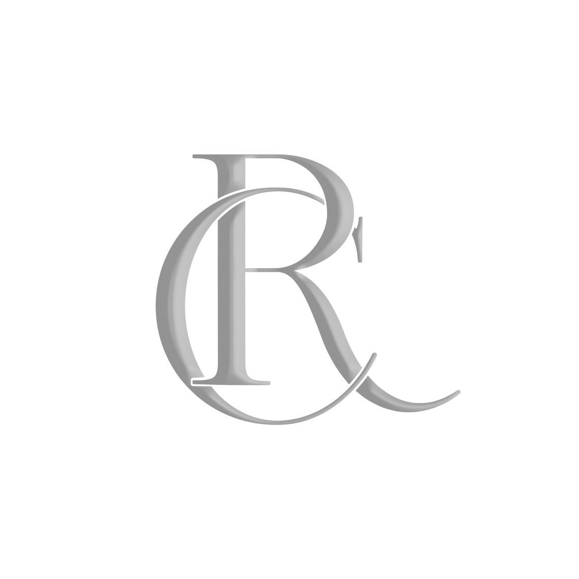 Custom Interlocking CR RC Wedding Monogram Logo Digital Download - Etsy