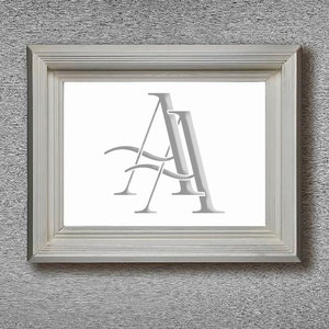 Custom Interlocking AA Wedding Monogram Logo Printable Digital Download ...